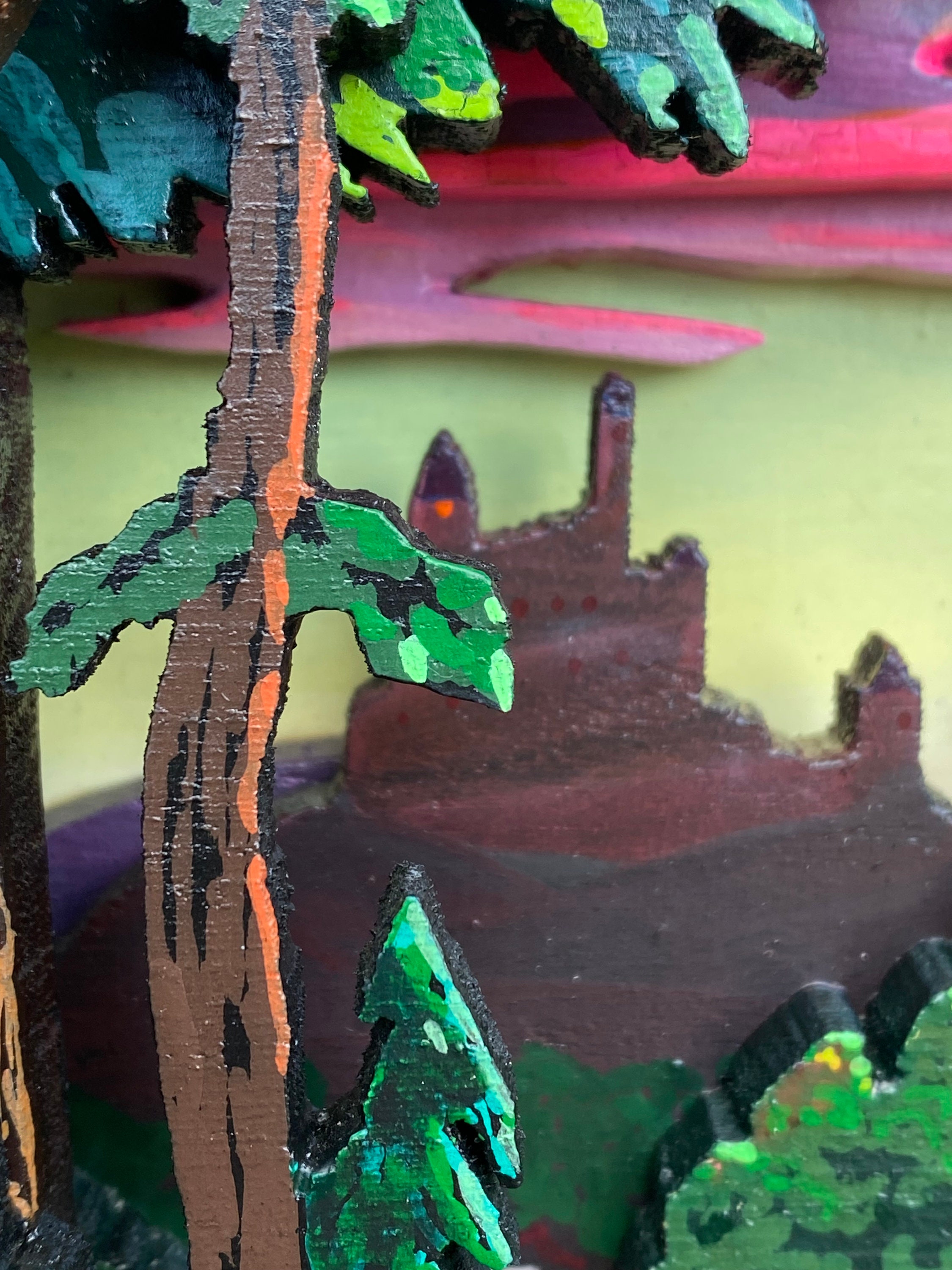 Gothic Forest Ruins Diorama, Hand-painted Wooden Fairytale Tableau - Etsy