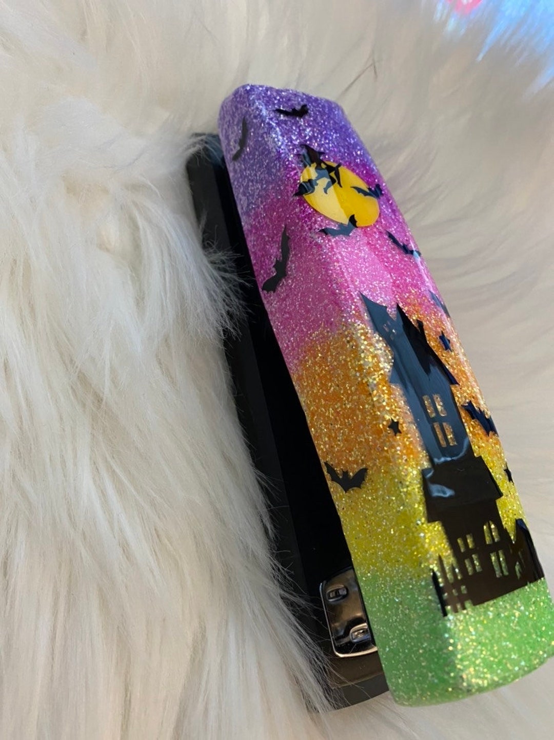 Glittered Stapler Halloween Theme Stapler Haunted House - Etsy