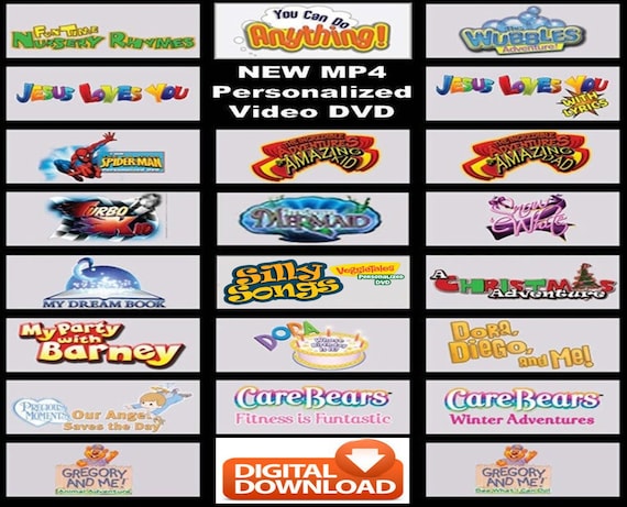 Children Personalized HD MP4 Digital Download DVD Kideo - Etsy
