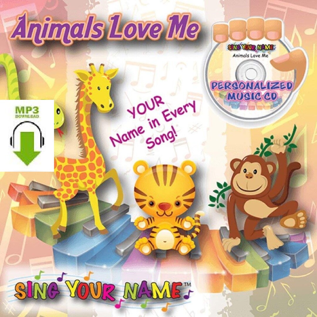 MP3 Digital Download - Sing Your Name Personalized Children - Animals ...