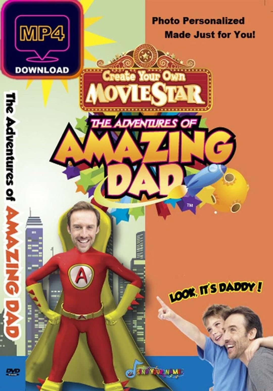 MP4 Digital Download Sing Your Name Amazing Dad Photo Personalized - by ...