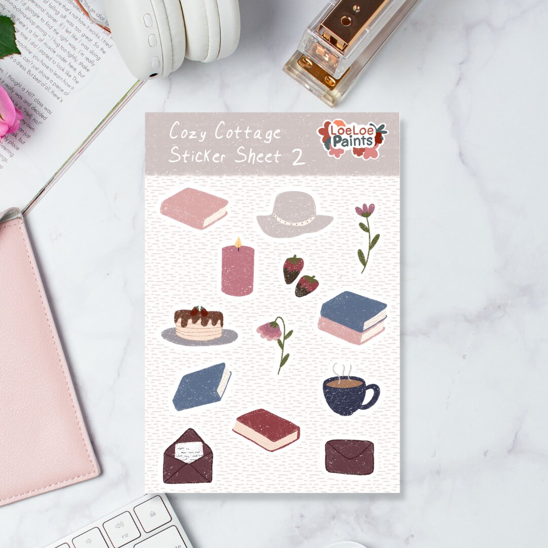 Cottage Core Sticker Sheet 2 | Journaling | Planner | Aesthetic ...