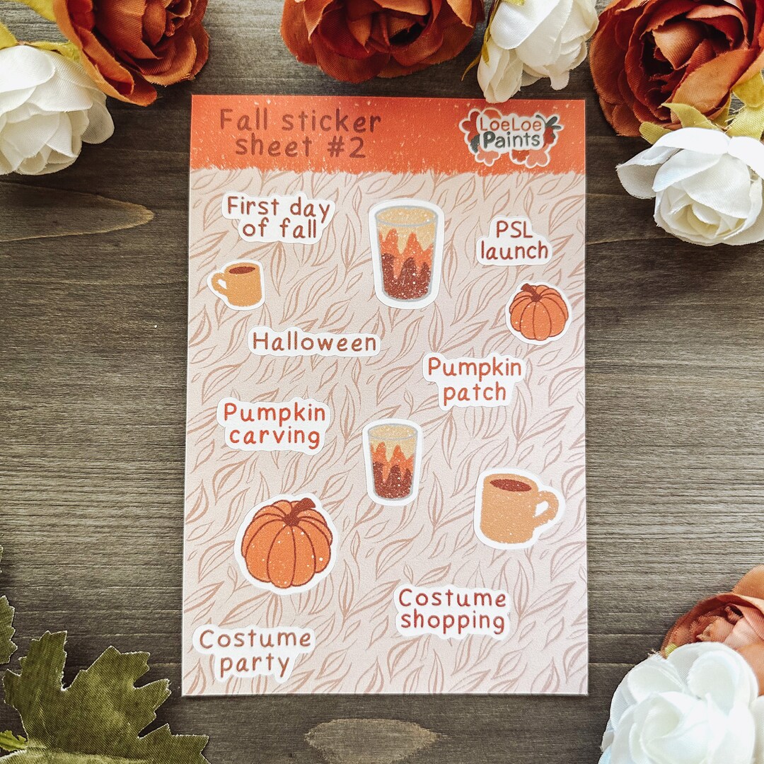 Fall Sticker Sheet 2 | Journaling | Planner | Aesthetic | Bullet ...