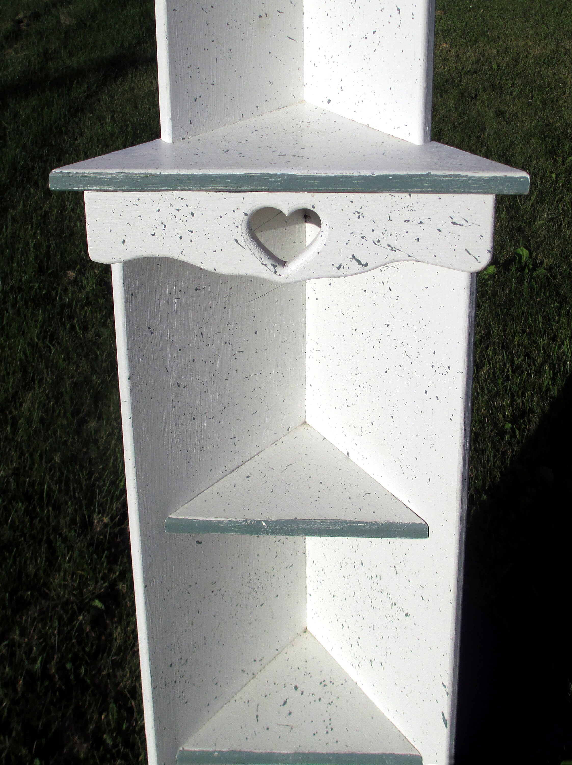 Vintage Corner Shelf Cabinet Knick Knacks Handmade Wood 5 Tier - Etsy