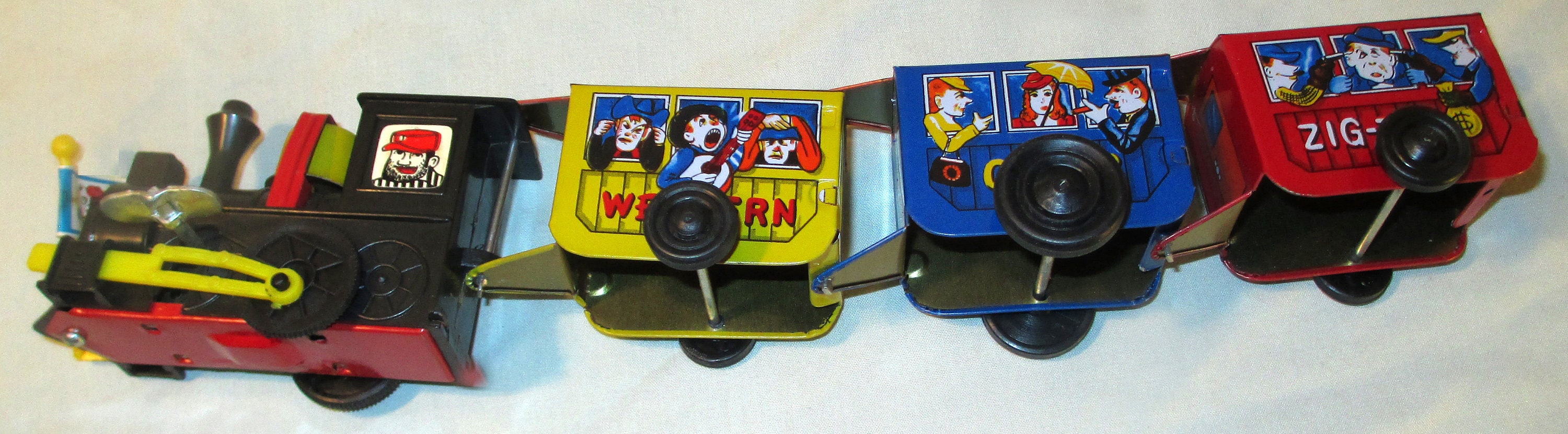 Toy Train Wind up Tin Train Vintage Zig Zag Express With - Etsy