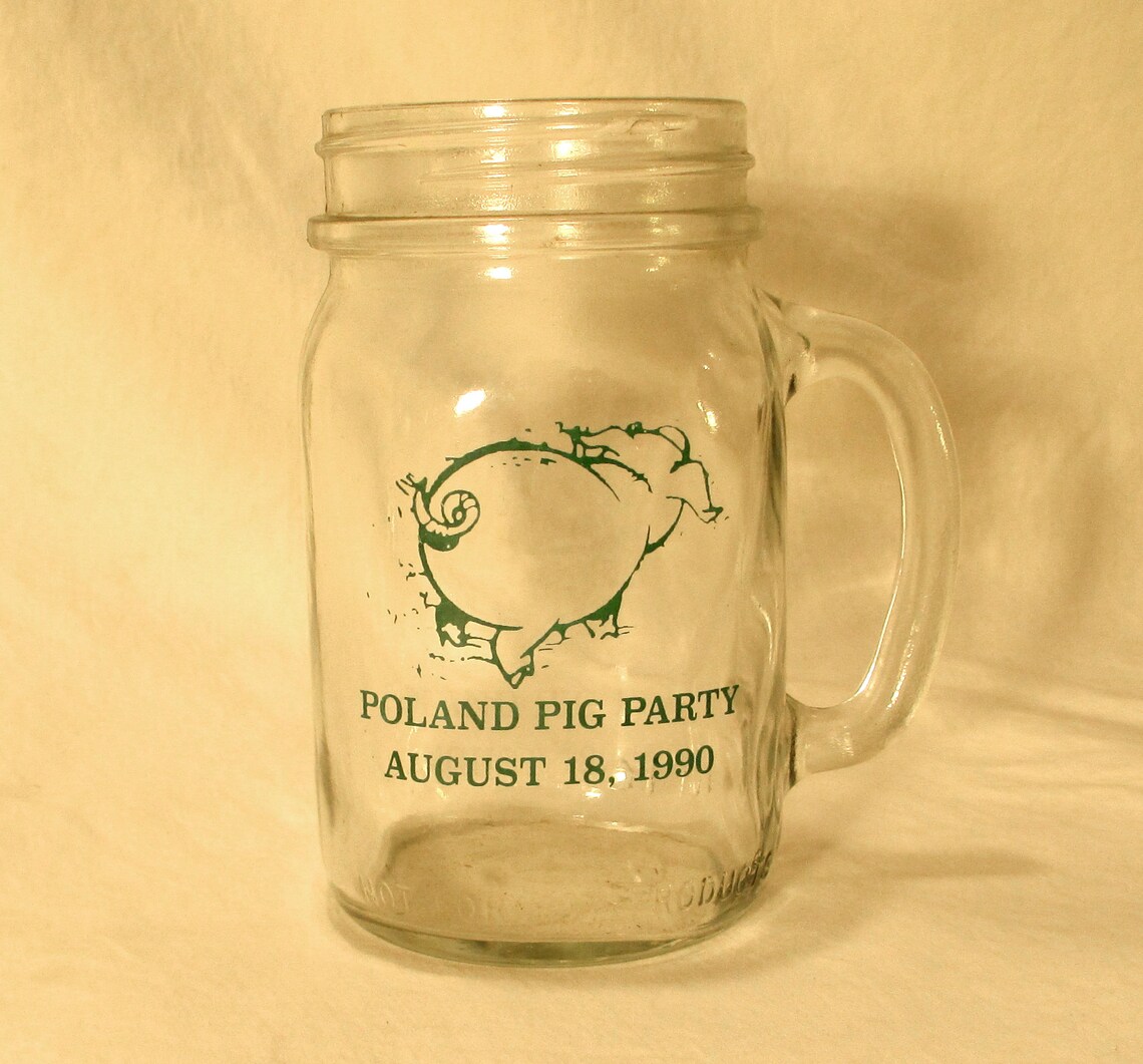 Beer Mug Poland Pig Party Polish Heritage Souvenir 1990 - Etsy