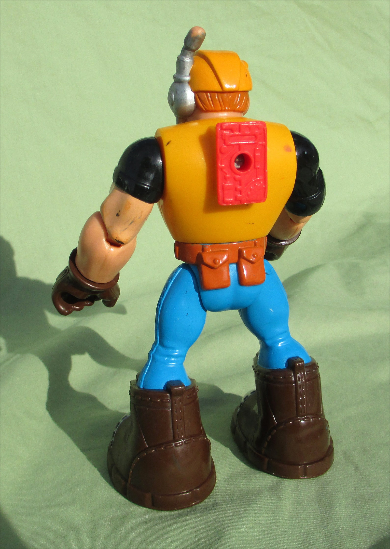 Mattel Rescue Heroes Building Construction Worker on Rolling Buzzsaw It ...