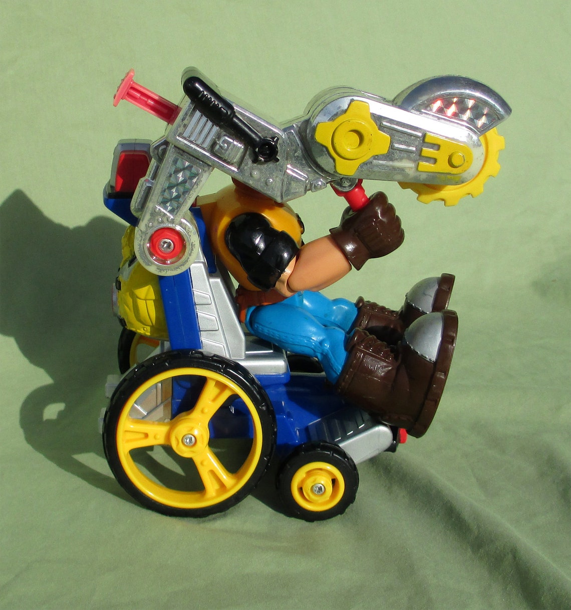 Mattel Rescue Heroes Building Construction Worker on Rolling Buzzsaw It ...