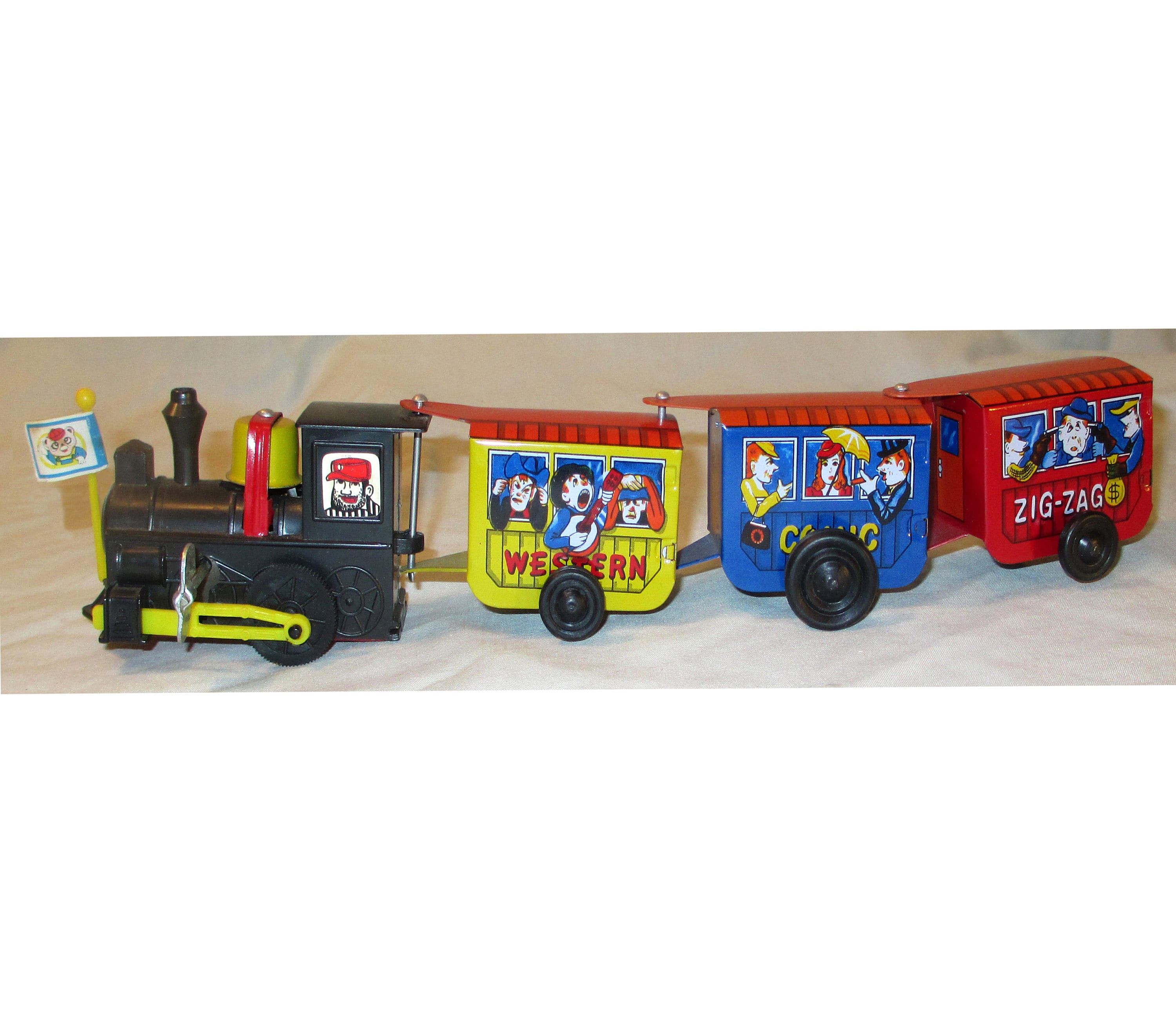 Toy Train Wind up Tin Train Vintage Zig Zag Express With - Etsy