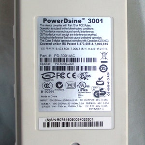 Powerdsine PD-3001 AC POE Power Over Ethernet Injector W Power - Etsy