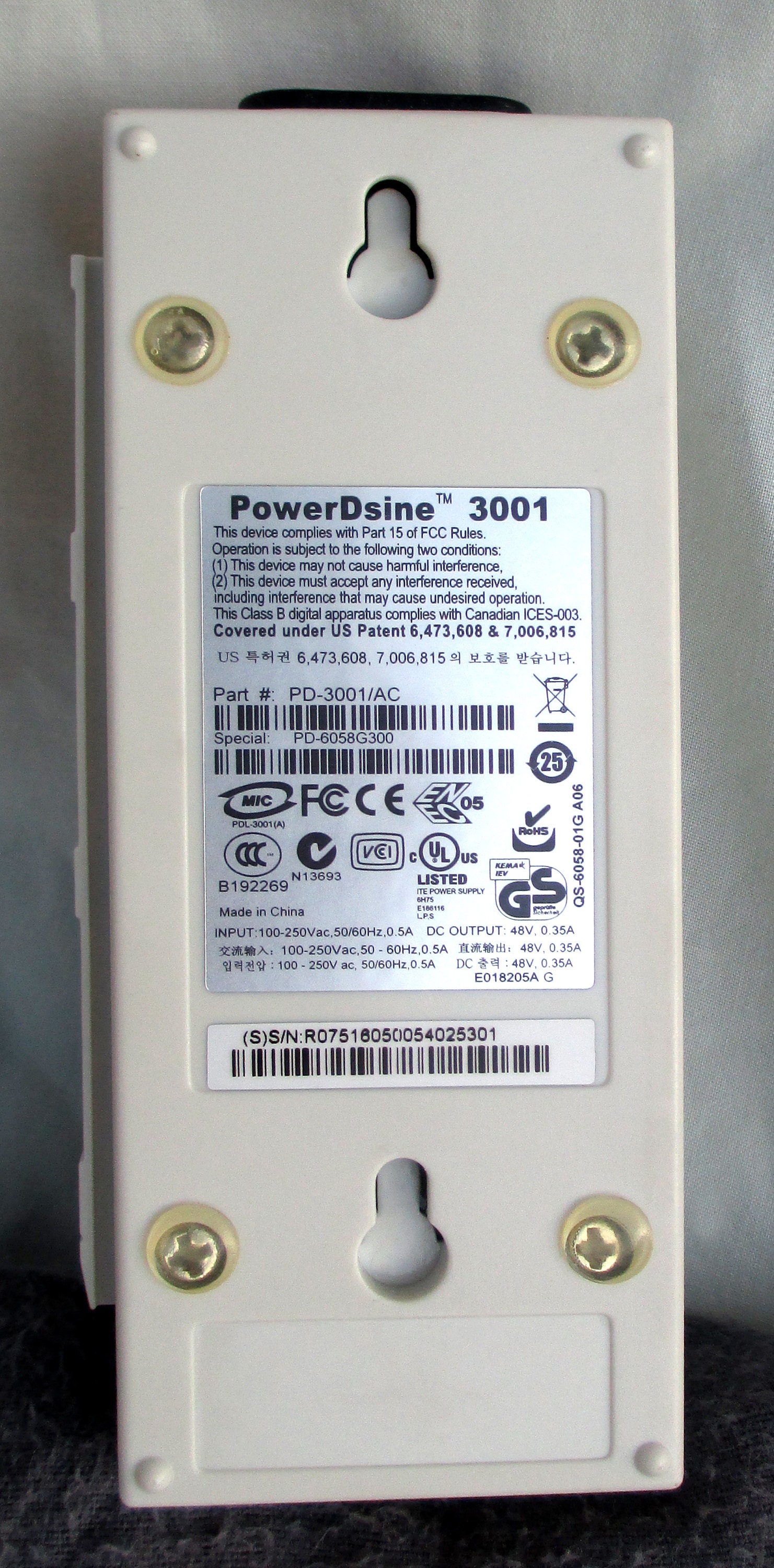 Powerdsine PD-3001 AC POE Power Over Ethernet Injector W Power - Etsy