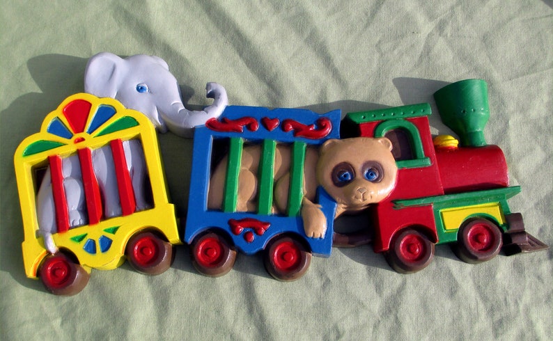 Vintage Circus Train Nursery Wall Hanging Burwood Product Co - Etsy