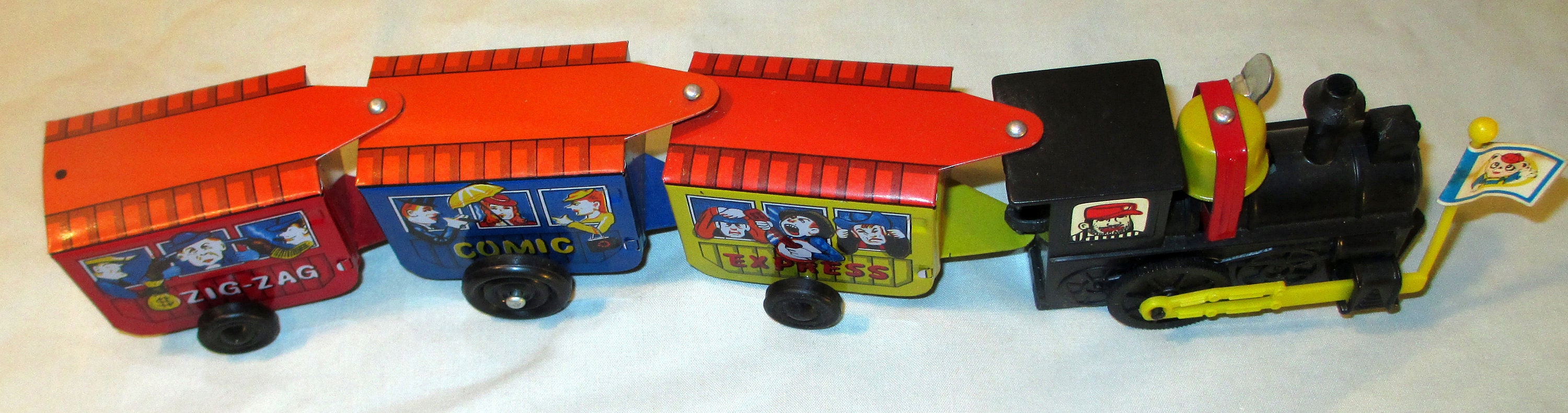 Toy Train Wind up Tin Train Vintage Zig Zag Express With - Etsy