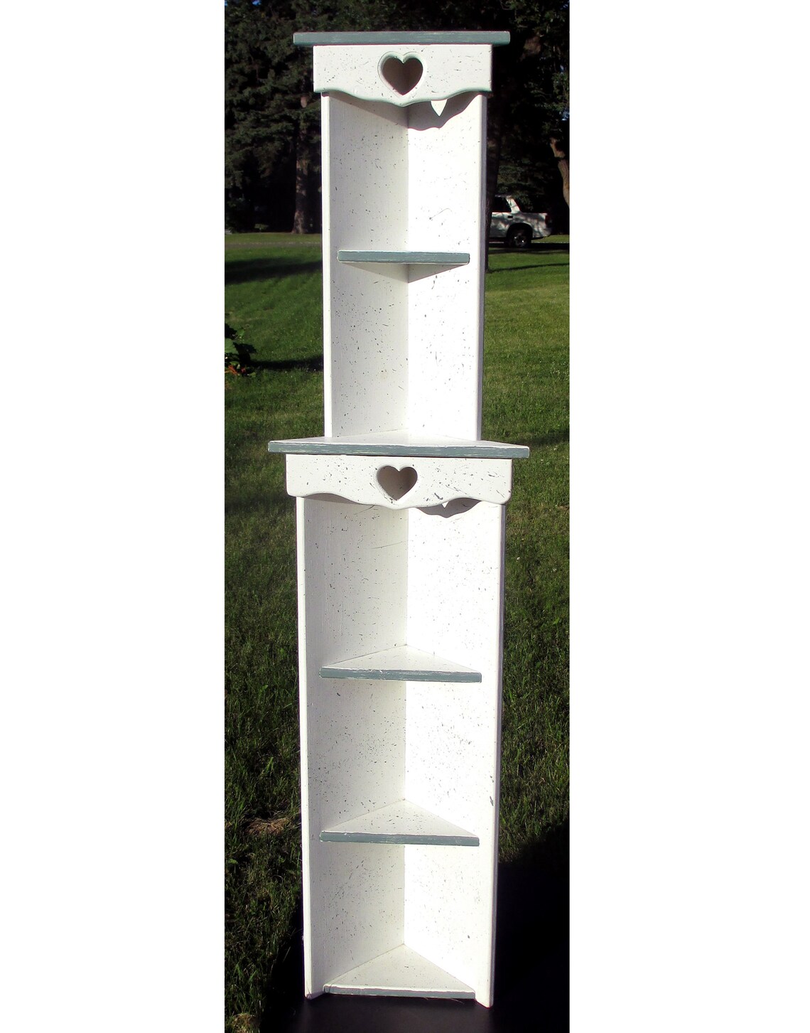 Vintage Corner Shelf Cabinet Knick Knacks Handmade Wood 5 Tier - Etsy