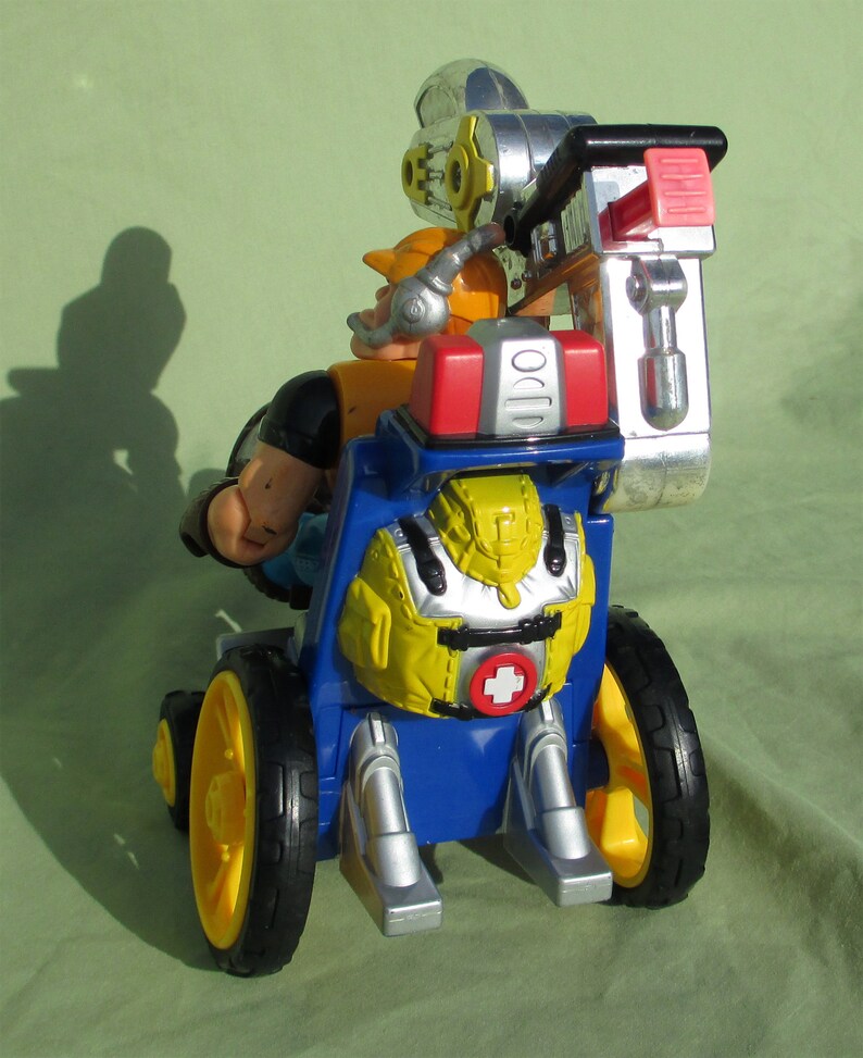 Mattel Rescue Heroes Building Construction Worker on Rolling Buzzsaw It ...