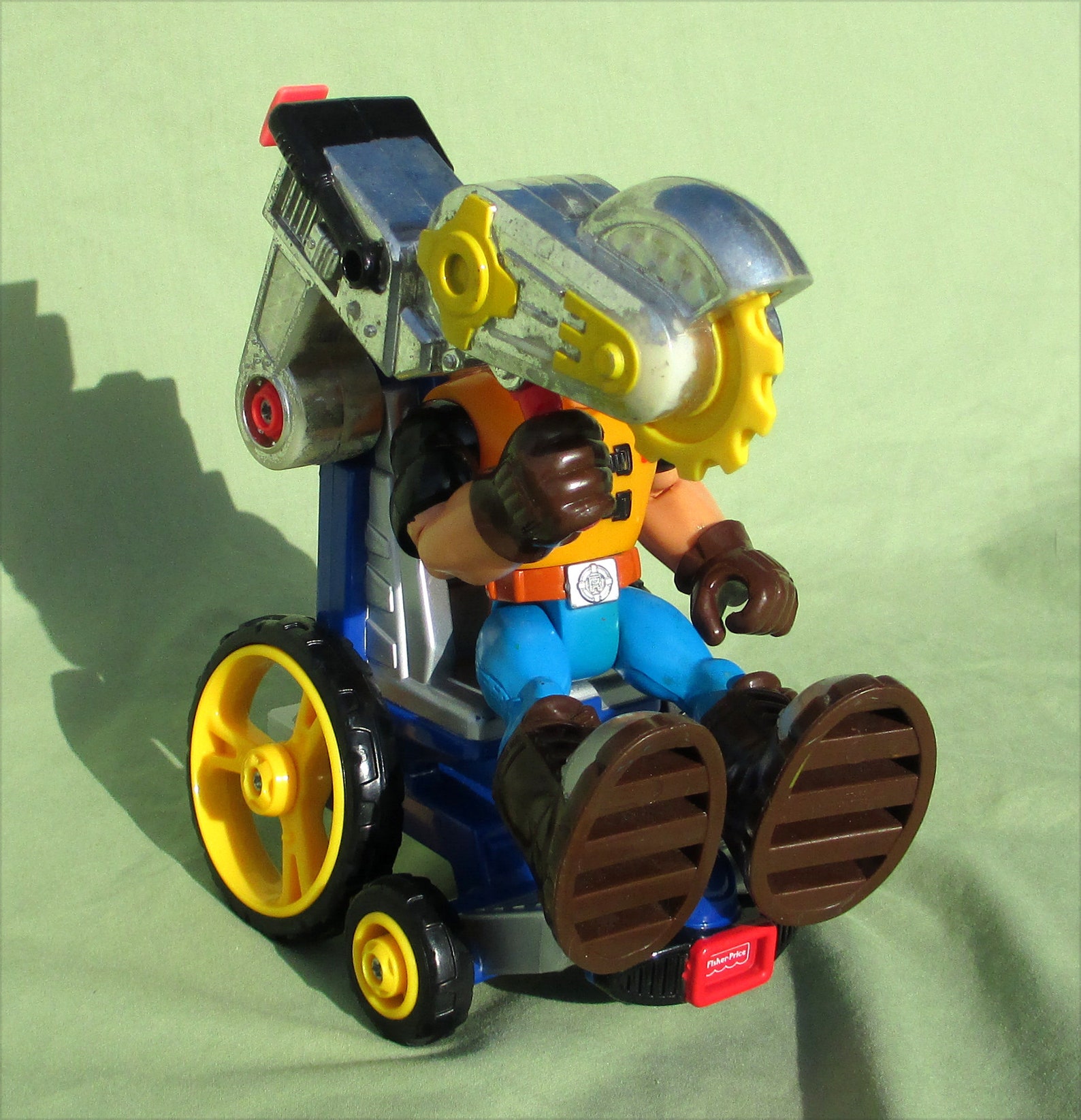 Mattel Rescue Heroes Building Construction Worker on Rolling Buzzsaw It ...