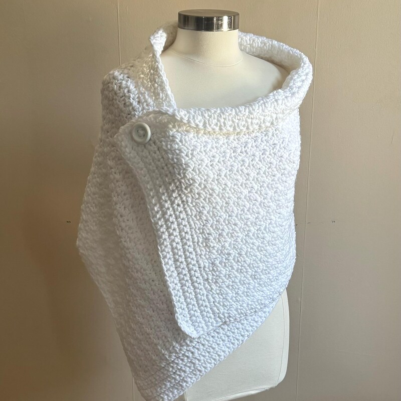 Crochet Wrap With Button - Etsy