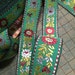 Vintage floral brocade ribbon red yellow and green from | Etsy