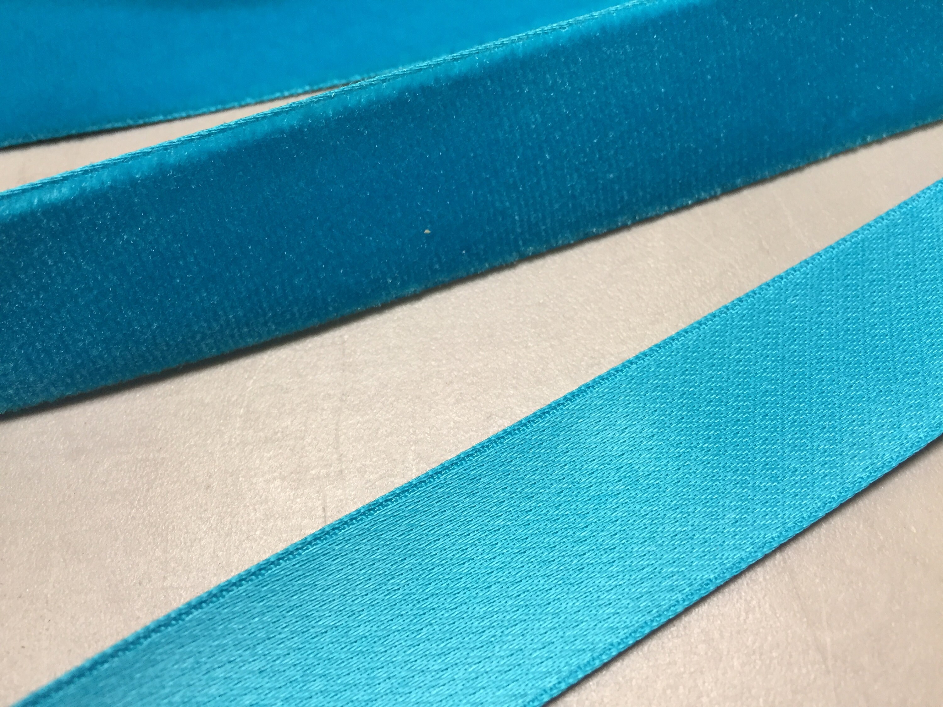 Velvet Ribbon in Sapphire Blue Satin Back Made in Germany 1 | Etsy