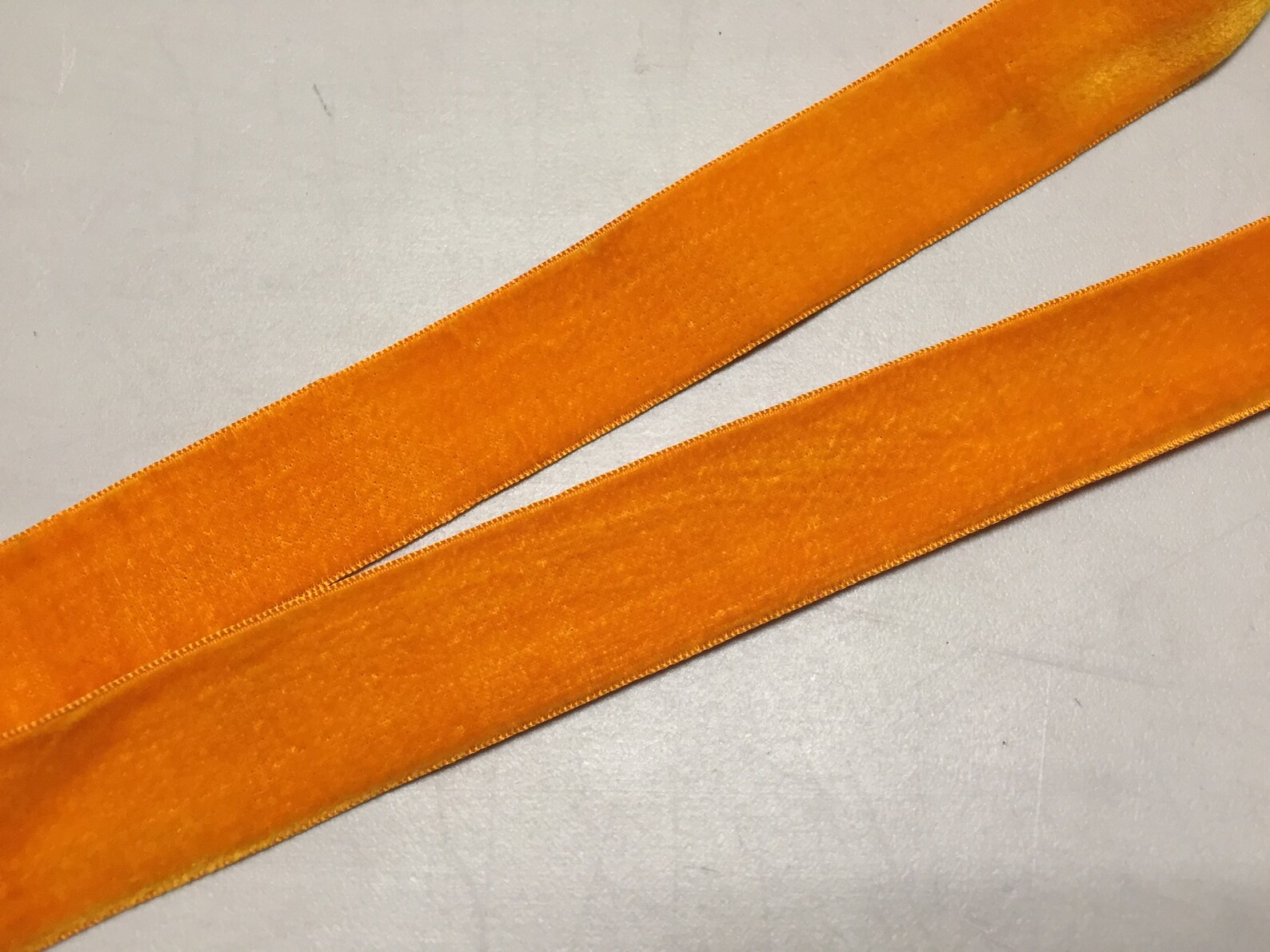 Velvet Ribbon in Burnt Orange, Satin Back, Made in Germany, 100% Rayon ...