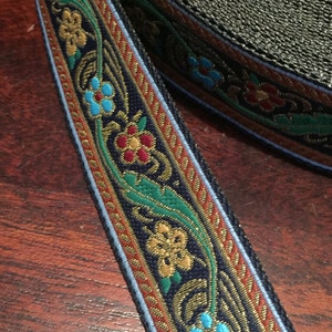 Floral Brocade Ribbon an amazing Color Range of Red Yellow | Etsy