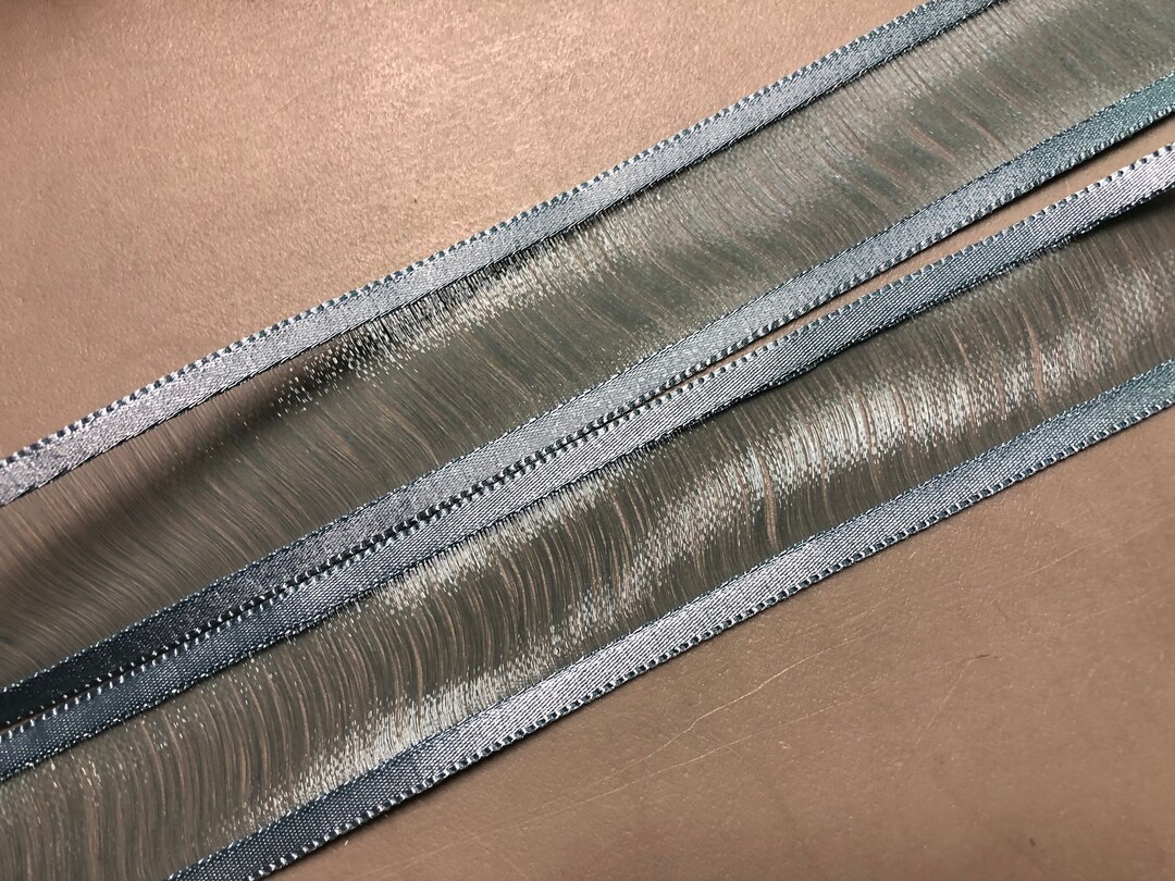 Satin Edged Loose Weave Tethered Look Ribbon in Blue, 7/8 Inches Wide ...