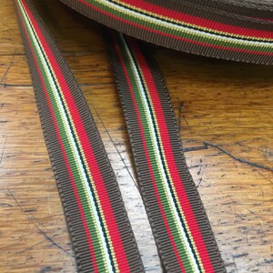 Vintage Multi-color Striped Gros Grain Ribbon - 5/8 Inches Wide ...
