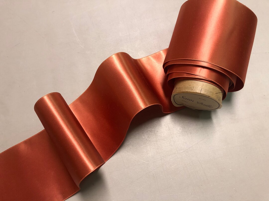 Vintage High Luster Satin Faille Ribbon, Melon, 100% Rayon, 4 Inches ...