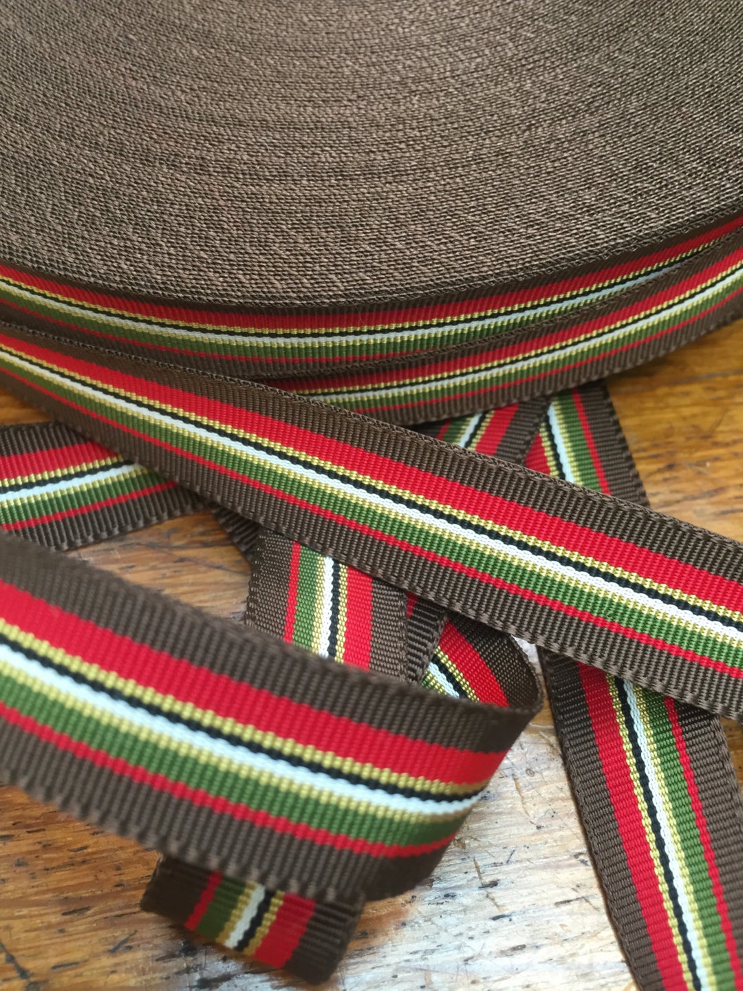 Vintage Multi-color Striped Gros Grain Ribbon - 5/8 Inches Wide ...