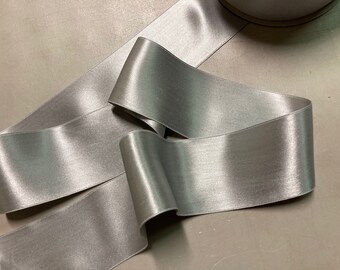 Silver Satin Ribbon | Etsy