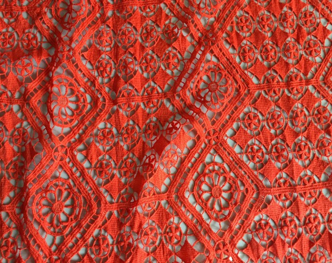 Orange Uniquely Patterned Lace With Scalloped Edge a 5 Yard - Etsy