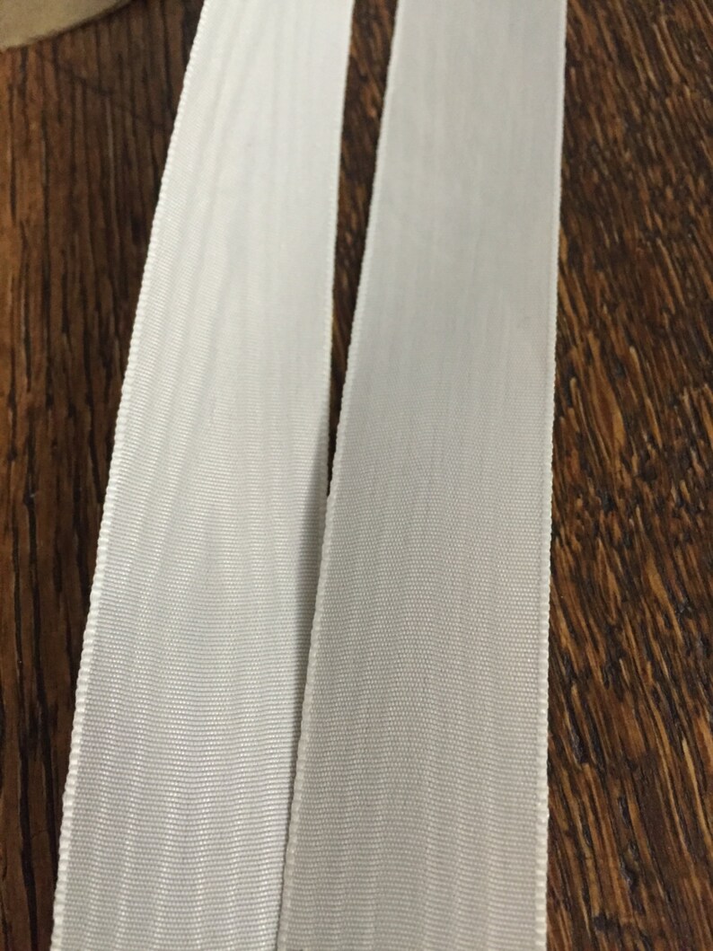 Vintage White Moire Gros Grain Taffeta Ribbon 7/8 Inches | Etsy