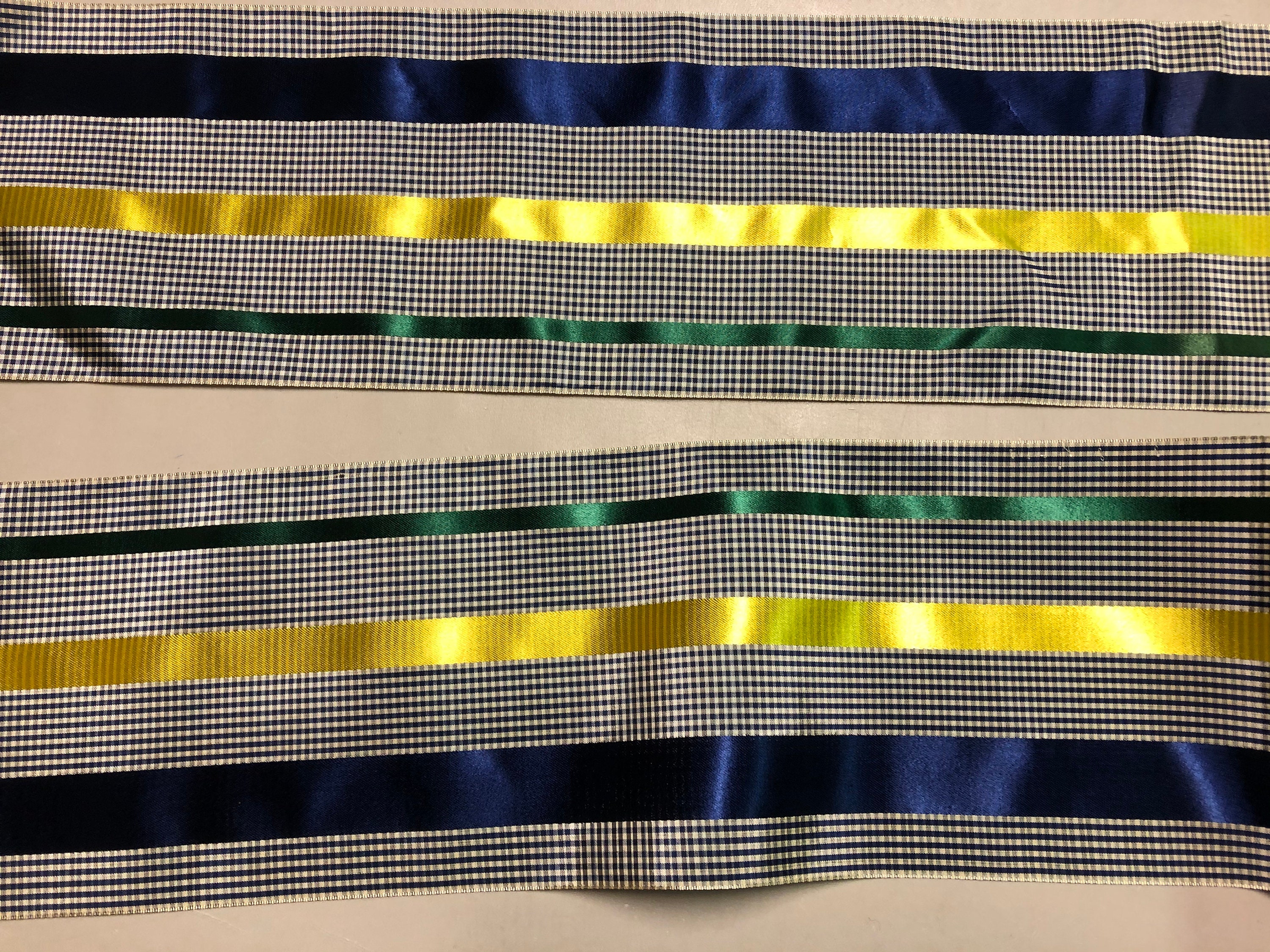 Vintage Checker Plaid Ribbon in Navy Blue and White, Green, Blue and ...