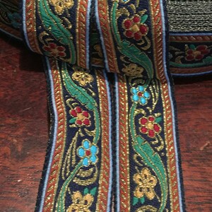 Floral Brocade Ribbon, an Amazing Color Range of Red, Yellow, Blue ...
