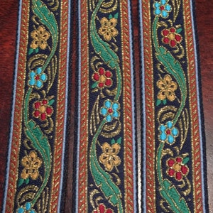 Floral Brocade Ribbon, an Amazing Color Range of Red, Yellow, Blue ...