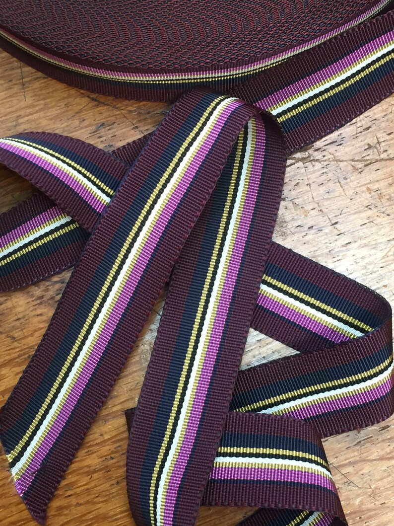 Vintage Multi-Color Striped Gros Grain Ribbon 7/8 inches | Etsy