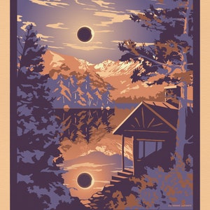 Solar Eclipse Travel Souvenir | Retro Totality Postcard, Magnet ...