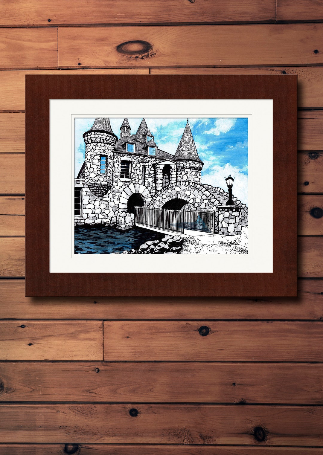 Boldt Castle Thousand Islands Illustration Mixed Media Art - Etsy