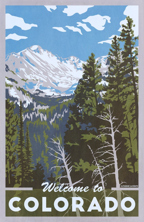 Vintage Mountain Poster