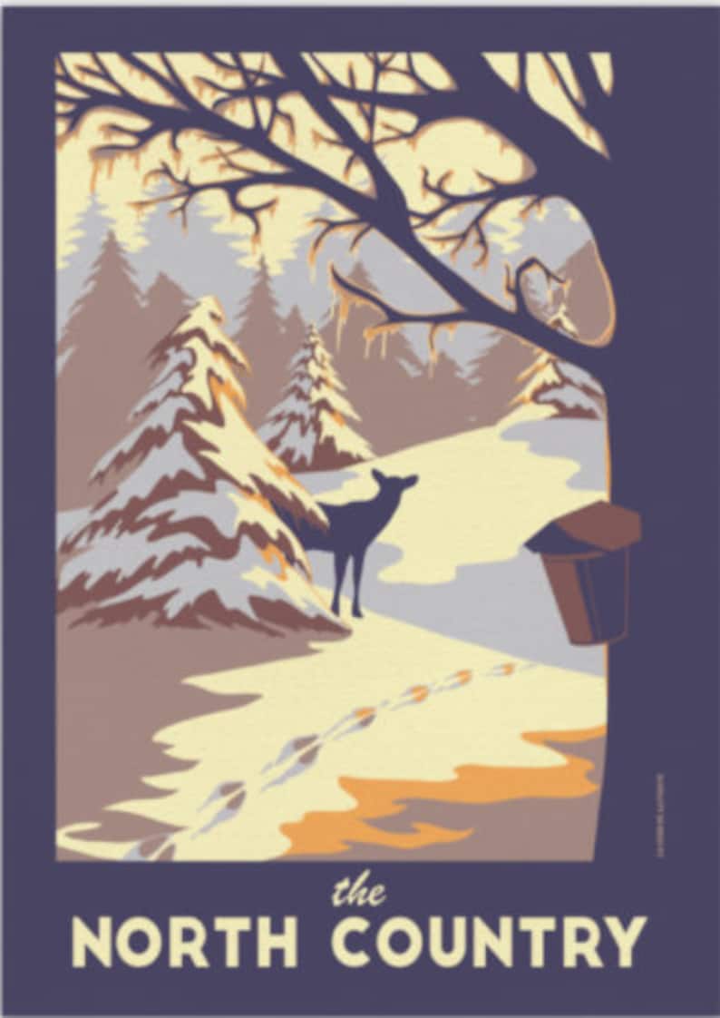 Retro NY Sticker | Vintage Travel Posters | Upstate New York Vinyl ...