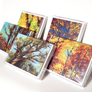 Tree Note Card Set Autumn Leaves Stationery Boxed Gift Set - Etsy