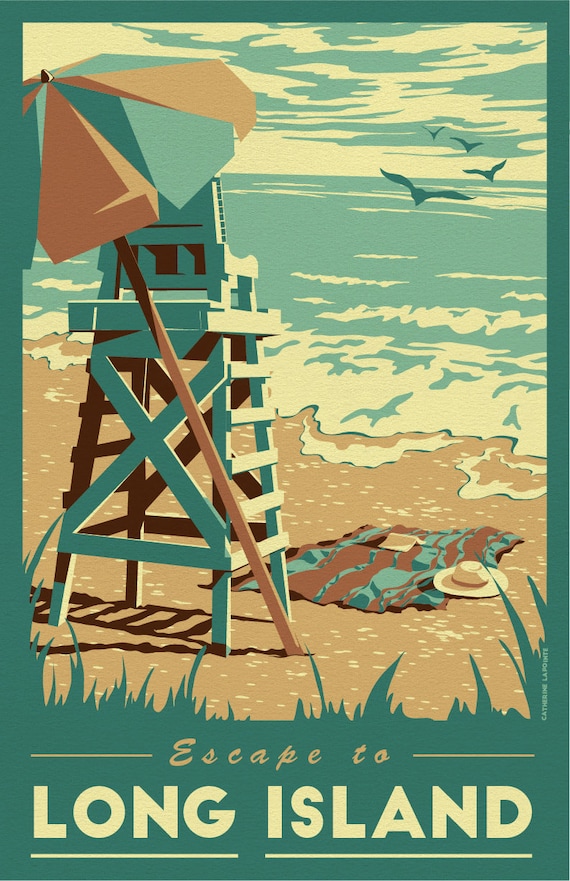 Vintage Beach Poster