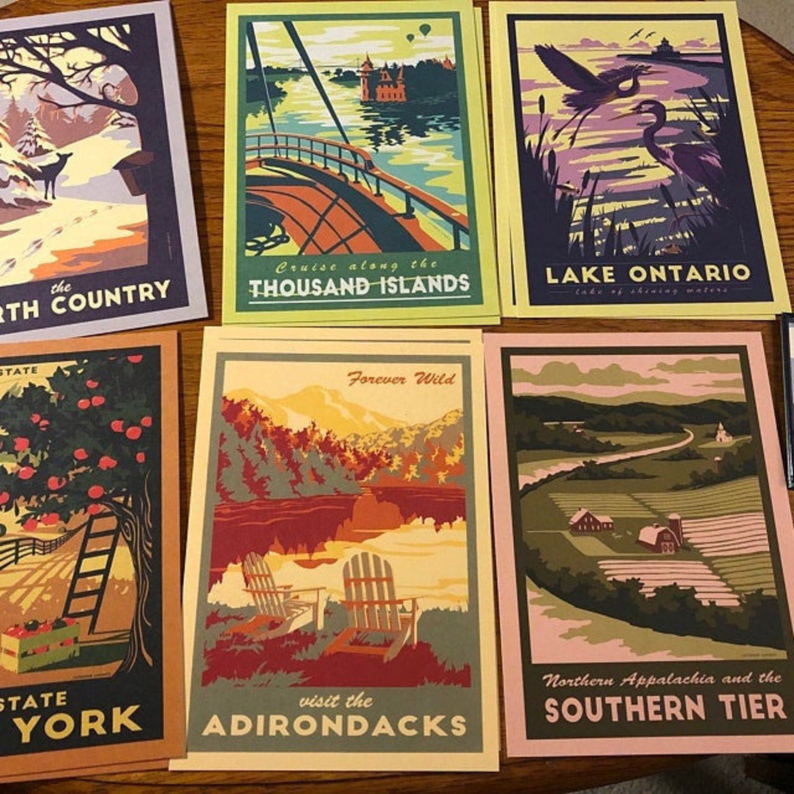 Vintage State Travel Postcards Retro National Park Style - Etsy