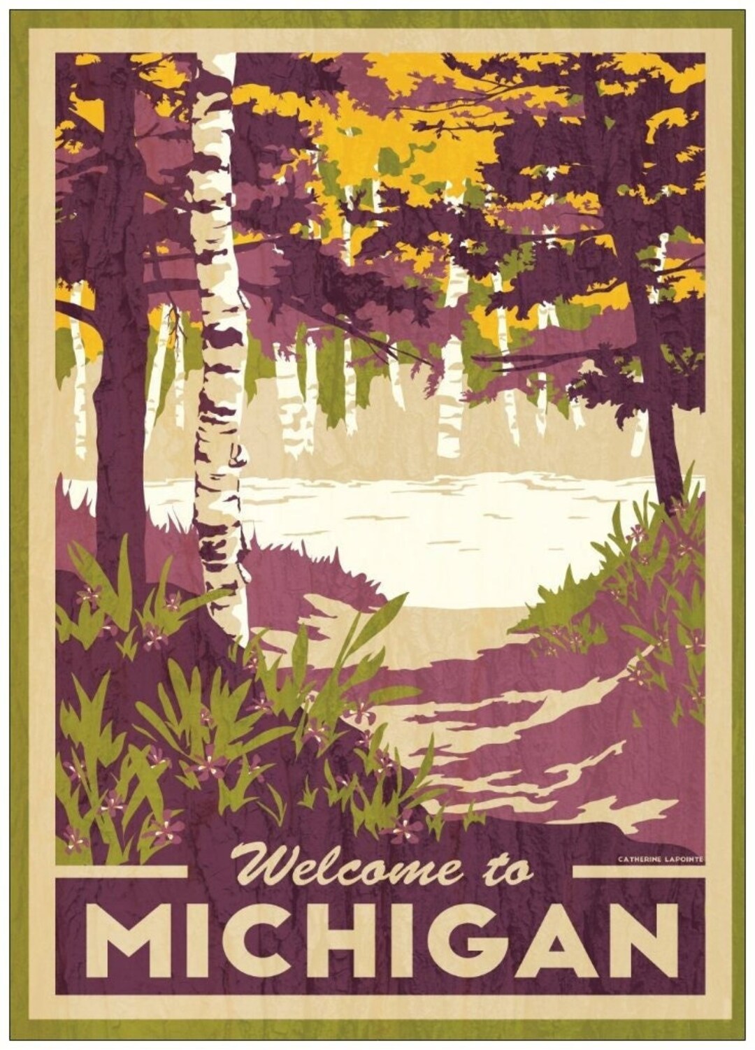 Vintage State Travel Postcards | Retro National Park Style | Set of 3 ...