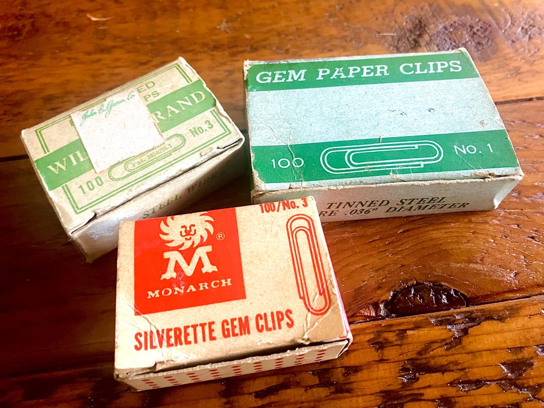 3 Boxes Vintage Paper Clips, Noesting Office Supply, Craft Supply, Junk ...