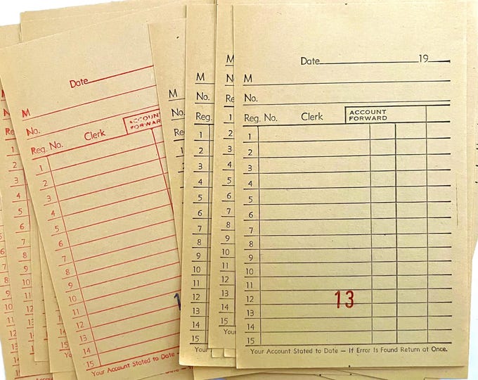 Destash 23 Vintage Grocery Receipts, Vintage Invoices, Vintage Ephemera ...