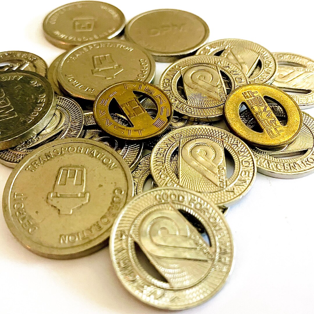 20 Vintage Subway Tokens, Vintage Rail Tokens, Metal Embellishments for ...