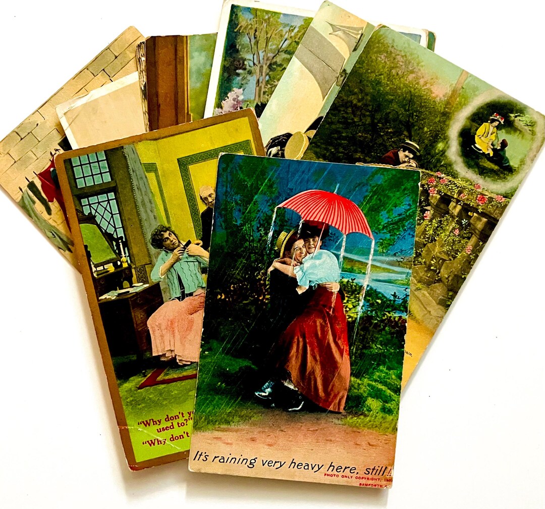 Early 1900’s Postcards Lot, Vintage Ephemera Lot, Junk Journal, Antique ...