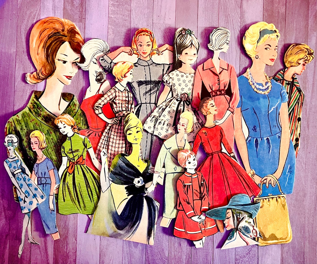 17 French Paper Dolls Vintage Ephemera Ephemera Junk Journal - Etsy