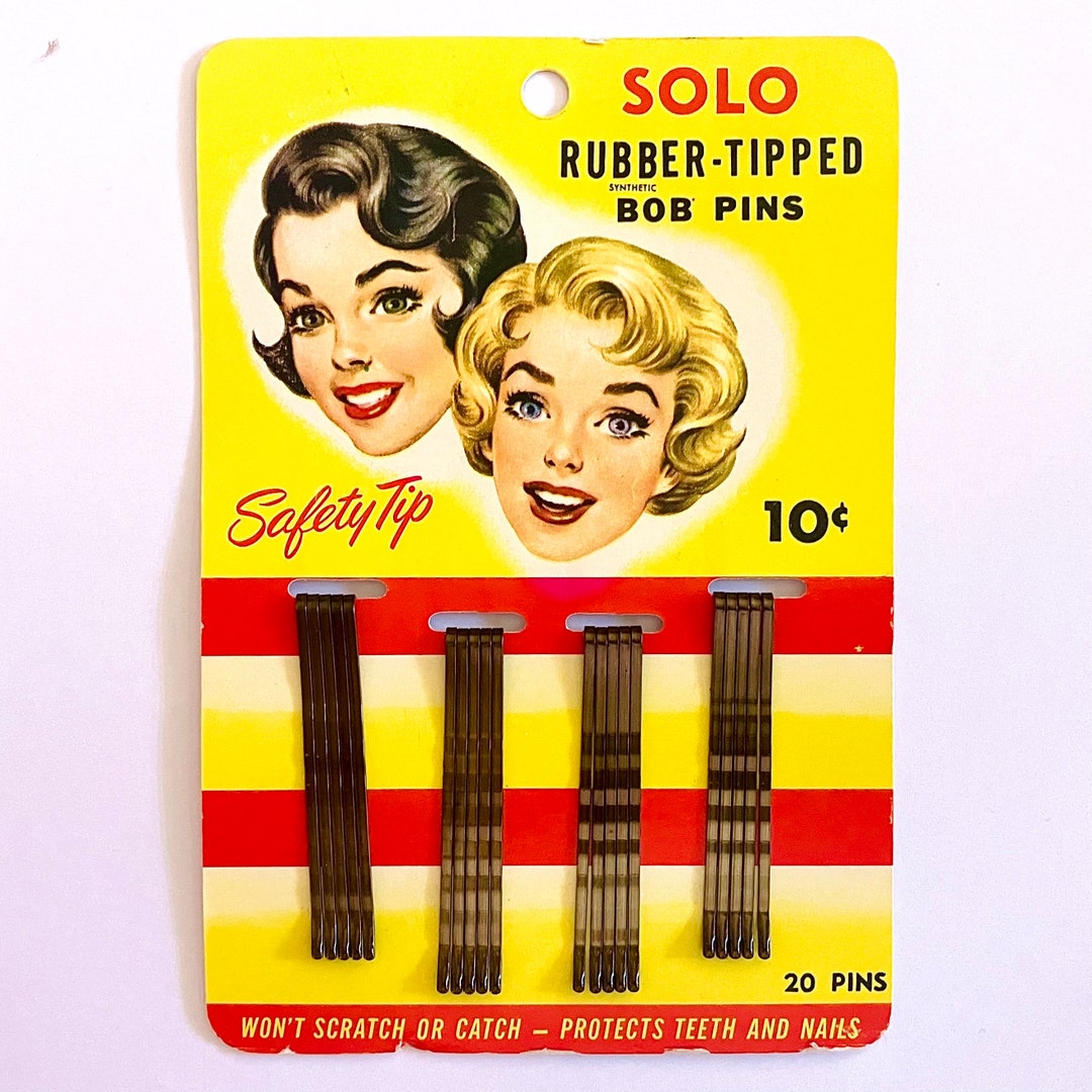 Vintage Solo Safety Tip Bob Pins Card, Vintage Ephemera, Vintage Beauty ...